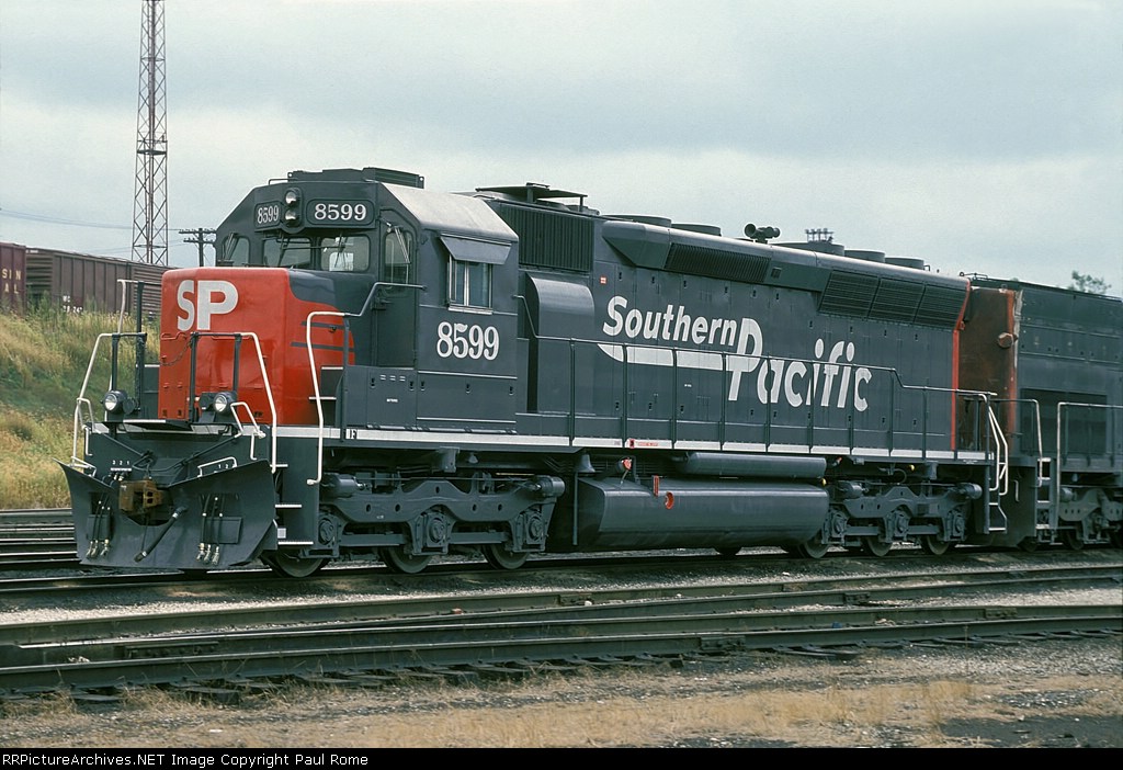 SP 8599, EMD SD40M-2, NEW MK rebuild, at BRC Clearing Yard